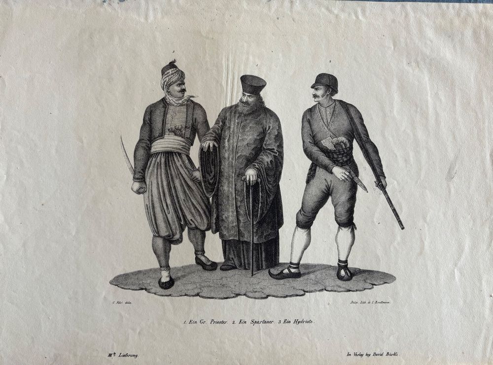 Karl Joseph Brodtmann (1787-1862) Lithographie, Griechenland (Gebraucht ...