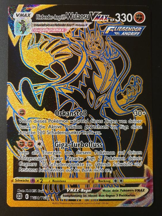 Pokemon Angriff Wulaosu VMAX TG30/TG30 GOLD * NM * Fr. 1.- (Gebraucht ...