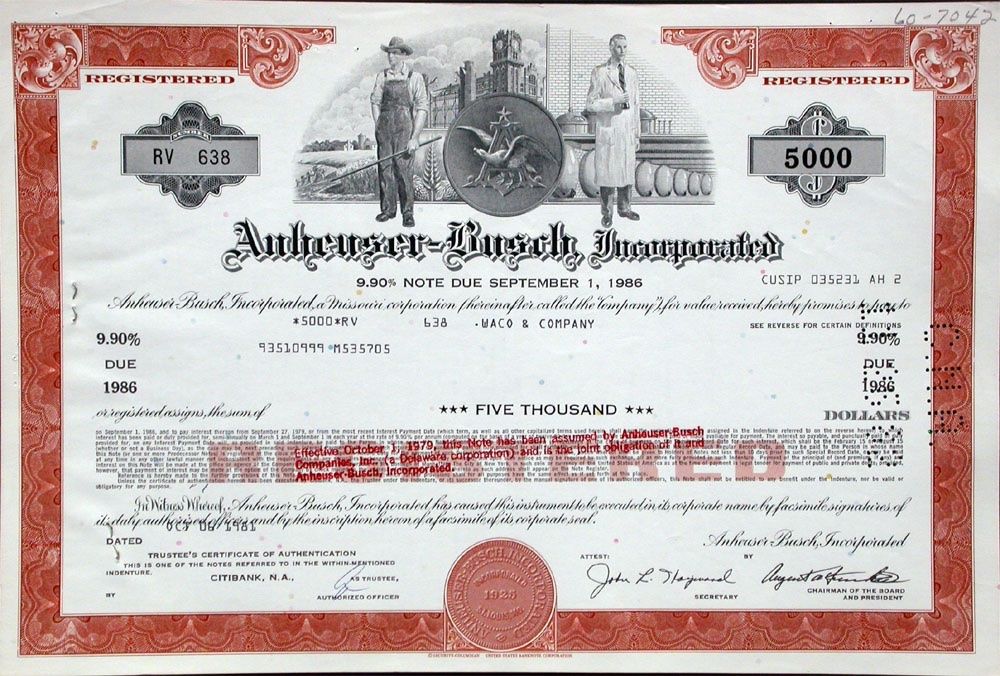 9,9% Anheuser-Busch, Inc. - 1982 (Budweiser) | Kaufen auf Ricardo