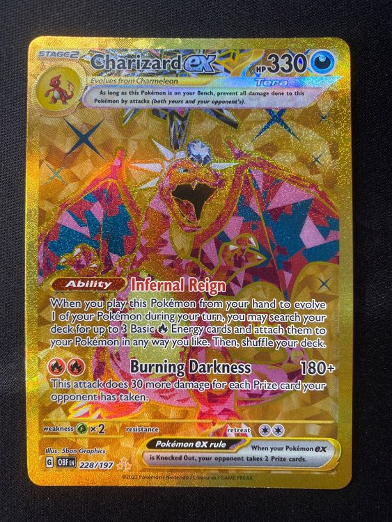 Charizard ex gold - 228/197 - Obsidian Flames - EN | Kaufen auf Ricardo