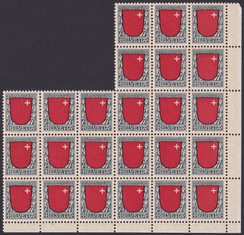 1920, Pro Juventute, J15 im 24er-Bogen ** SBK: 360.- | Kaufen auf Ricardo