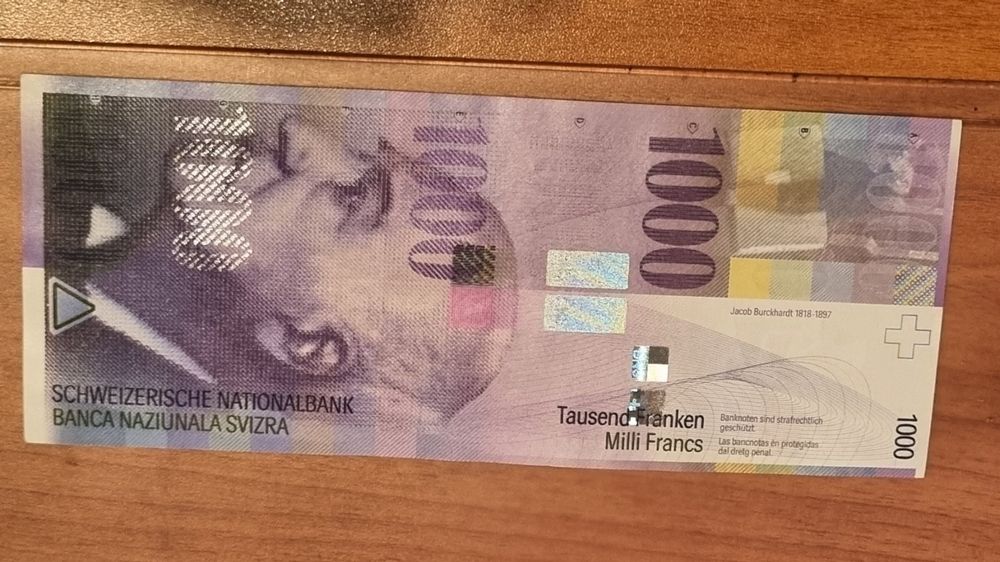 Note 1000 Franken 2012 BANKFRISCH (Neu und originalverpackt) in Bure ...
