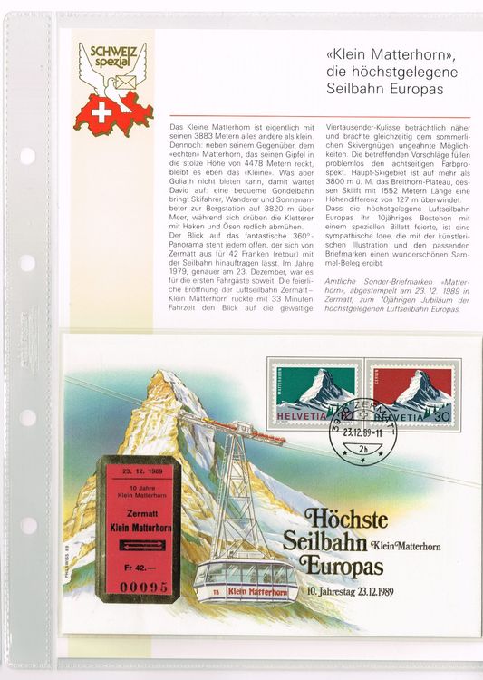 1989_Klein Matterhorn die höchstgelegene Seilbahn Europas (Neu (gemäss Beschreibung)) in ...