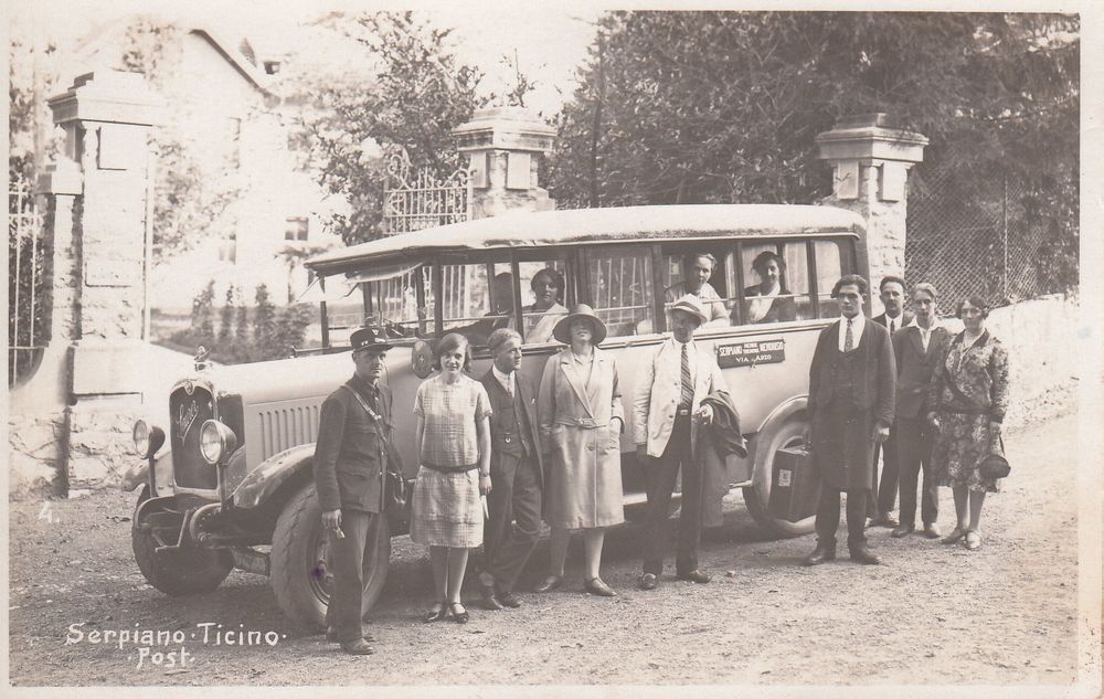AK Serpiano autopostale Saurer da Mendrisio inizio 1900 | Kaufen auf ...
