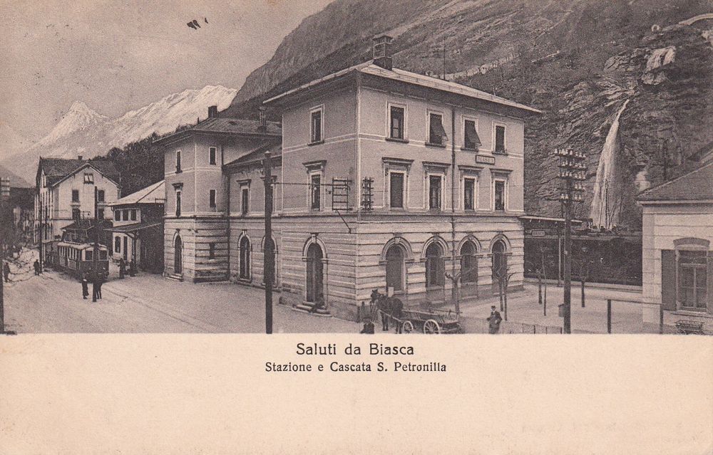 AK Biasca Stazione e cascata di S. Petronilla1919 | Kaufen auf Ricardo