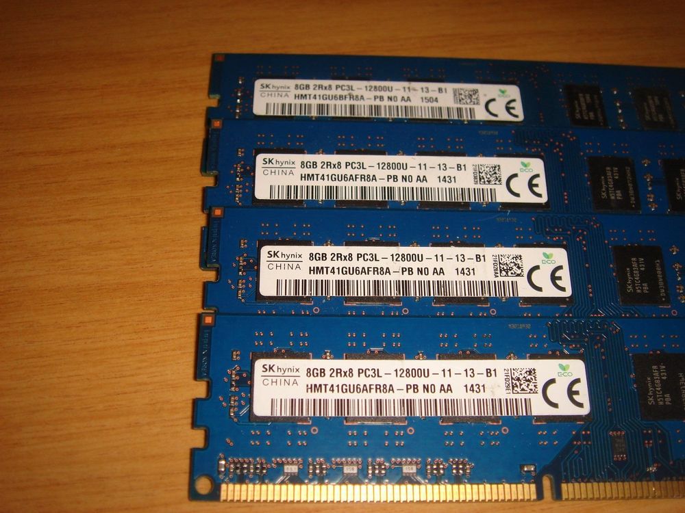 4 stück 8gb ddr3 PC3L 12800 (1600) RAM für Computer. (Gebraucht) in ...