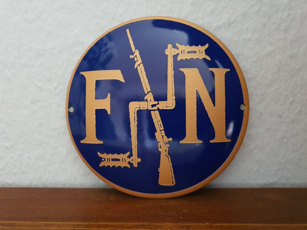Emailschild FN Motorcycles Logo Emaille Schild Reklame Retro (Neu ...