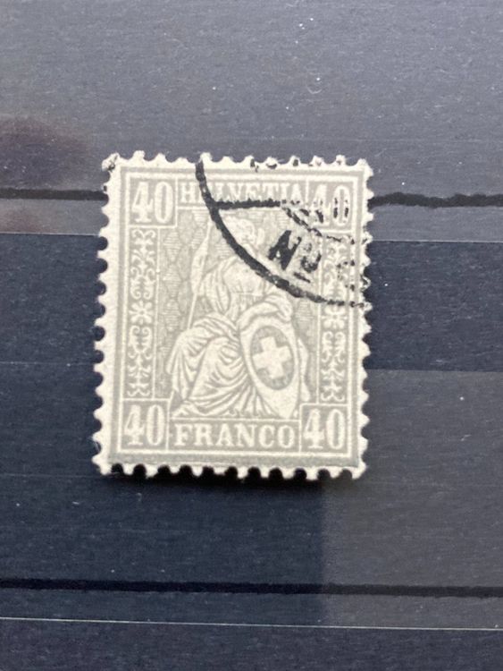 Schweiz 1867 sitzende Helvetia 40Rp gestempelt | Kaufen auf Ricardo