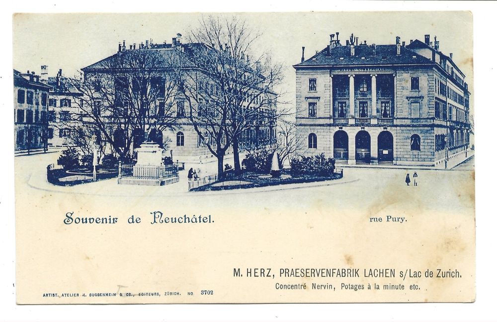 Souvenir de Neuchâtel NE rue Pury Werbung Herz Fabrik Lachen (Gebraucht) in Engelburg für CHF 14 ...