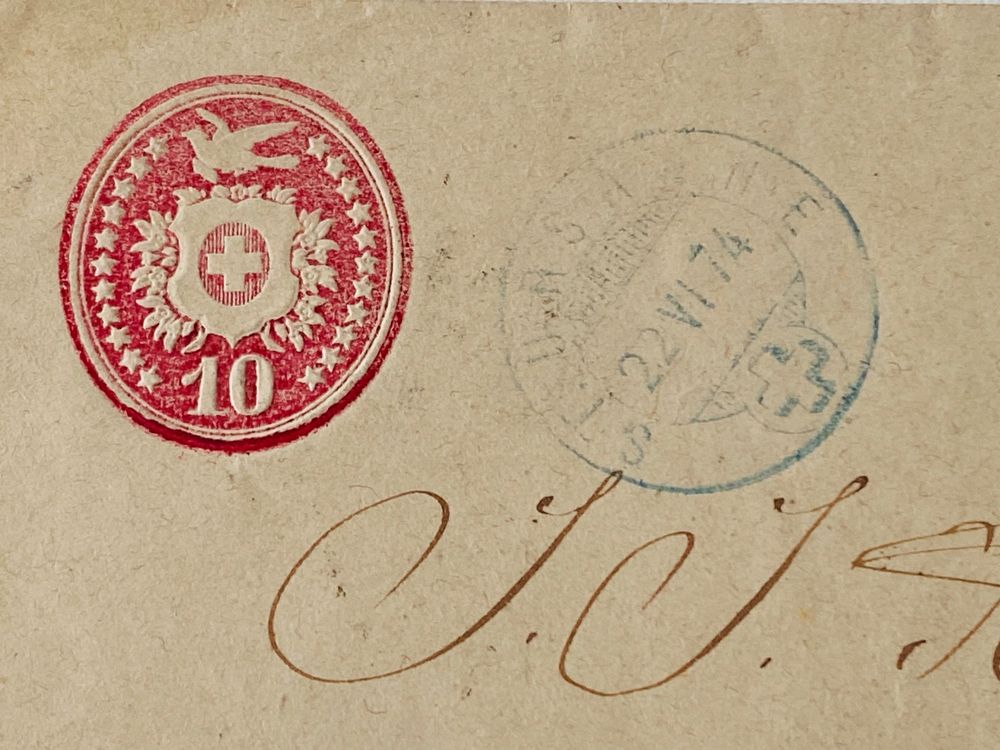 1874 Tüblibrief ST. URSANNE Stempel Blau nach SOLOTHURN (Gebraucht) in ...