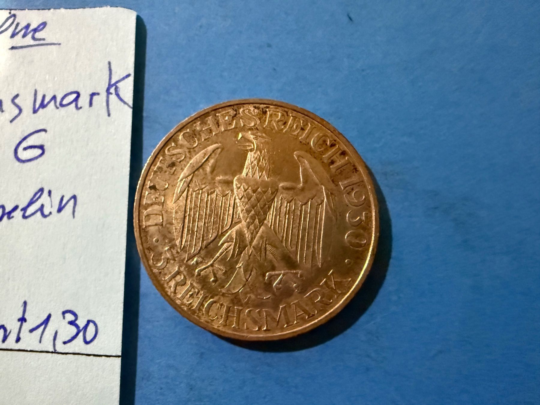 ALLEMAGNE : 3 REICHSMARK 1930 G - RARE - GRAF ZEPPELIN (Gebraucht) in ...