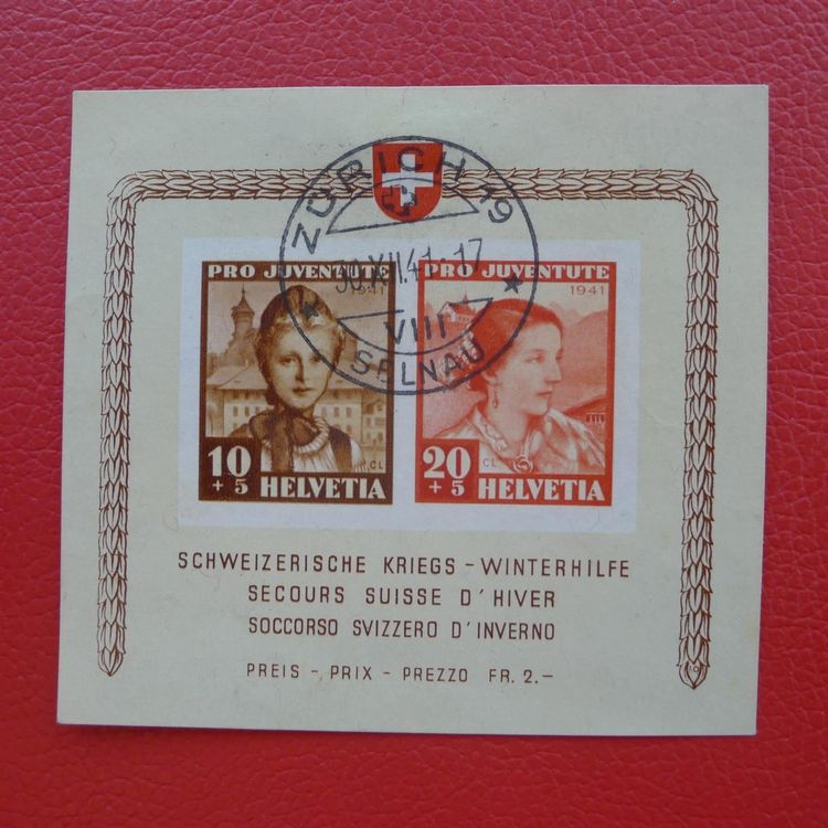 1941, J98I+J99I (Block) sauber von ZÜRICH SELNAU, Kat: 500 (Gebraucht ...