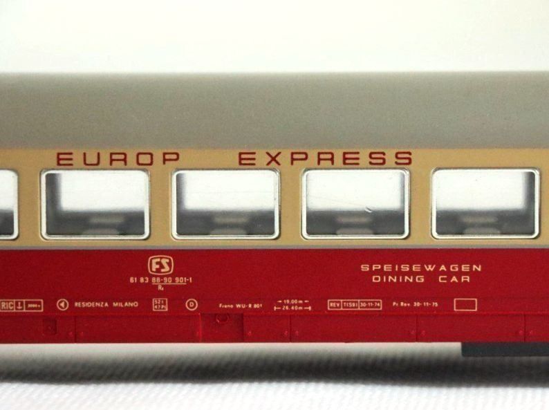 Rivarossi H0: 4 TEE Wagen Grand Comfort der FS, UIC (Neu (gemäss Beschreibung)) in Brüttisellen ...
