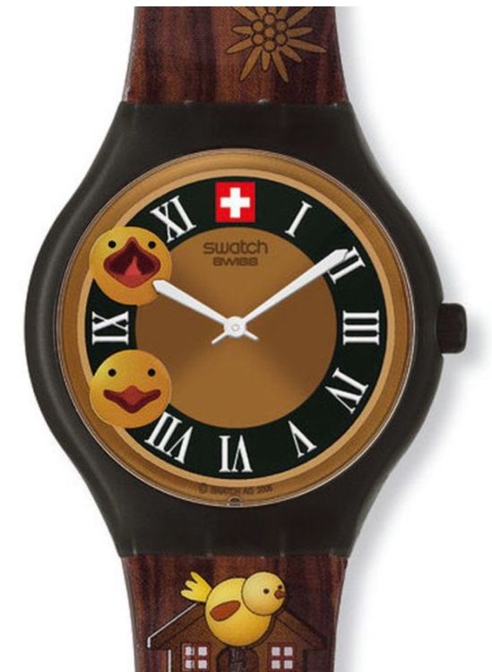Swatch Uhr Swiss Edelweiss Design Küken Hühnchen selten (Neu (gemäss ...