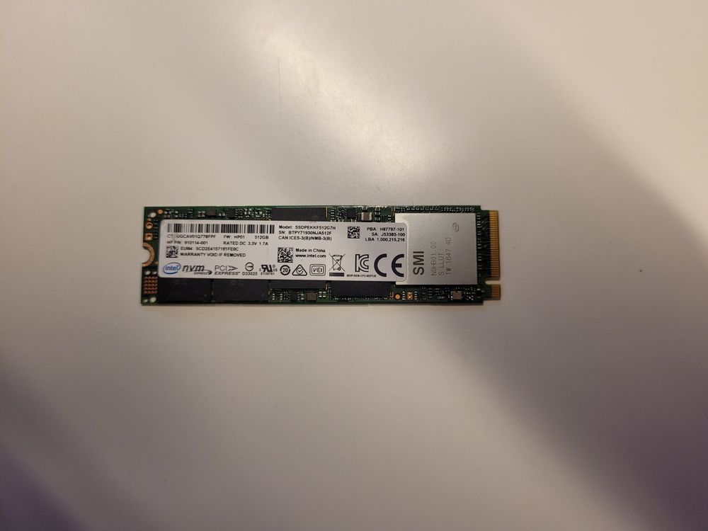 Intel SSD 512GB NVME M.2 (Gebraucht) in Unterengstringen für CHF 20 ...