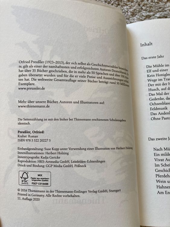 Krabat Buch von Otfried Preussler (Gebraucht) in Allschwil für CHF 3 ...