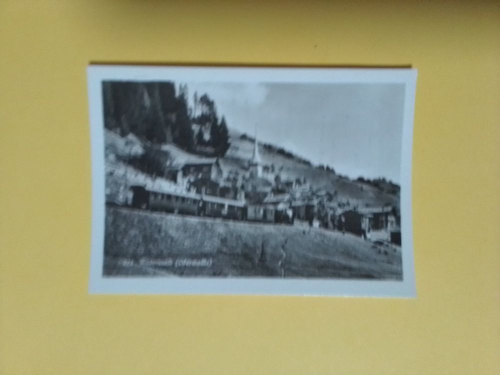 Mini AK 9x6 cm Eisenbahn bei Niederwald Wallis ( Achtung) (Gebraucht ...