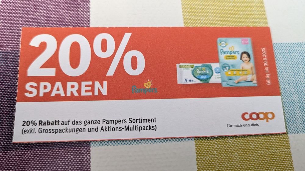 20% Rabatt Pampers Sortiment - Coop - 30.6.2025 (Gebraucht) in für CHF ...