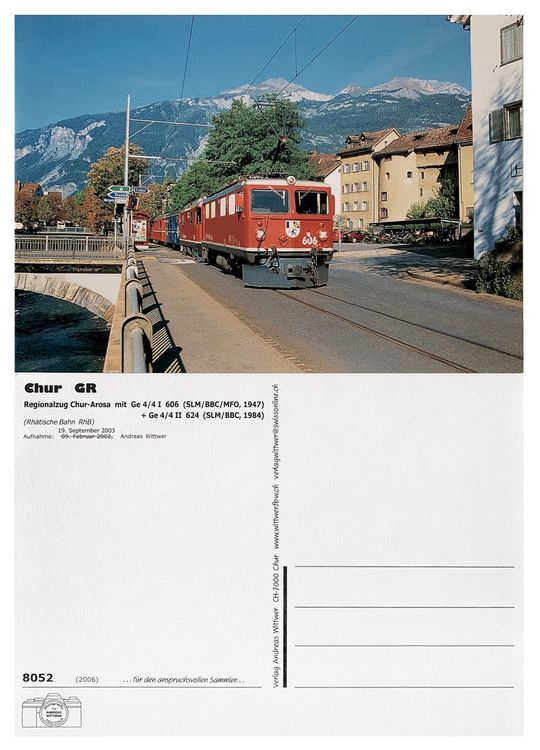 Chur Stadt Altstadt Graubünden Arosa Bahn RhB Ge 4/4 I + II (Neu (gemäss Beschreibung)) in Bern ...