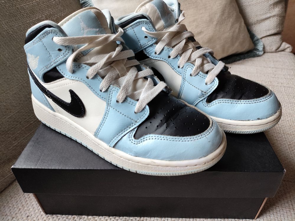 NIKE AIR JORDAN 1 MID (GS) - GR. 36.5 / HELLBLAU (Gebraucht) in Zürich ...