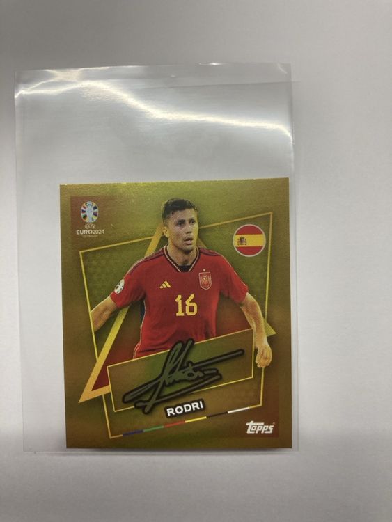 Topps Sticker Em24 Gold Signature Rodri (Neu (gemäss Beschreibung)) in ...