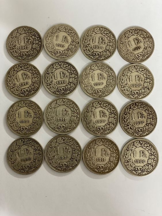 16 Stk 1.- über 100Jahre Alt Silber (1) (Gebraucht) in Ballwil für CHF 46 – mit Lieferung auf ...