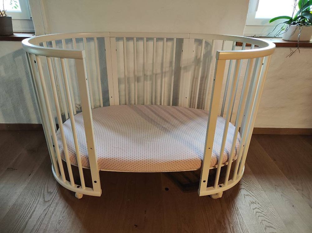 Lit ovale évolutif Stokke Mini + Sleepi 0-4 ans blanc (D'occasion) à ...