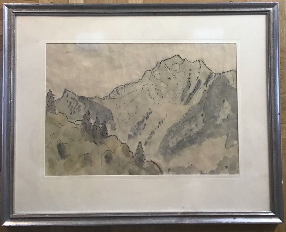 Landschaft Aquarell Monogrammiert | Kaufen auf Ricardo