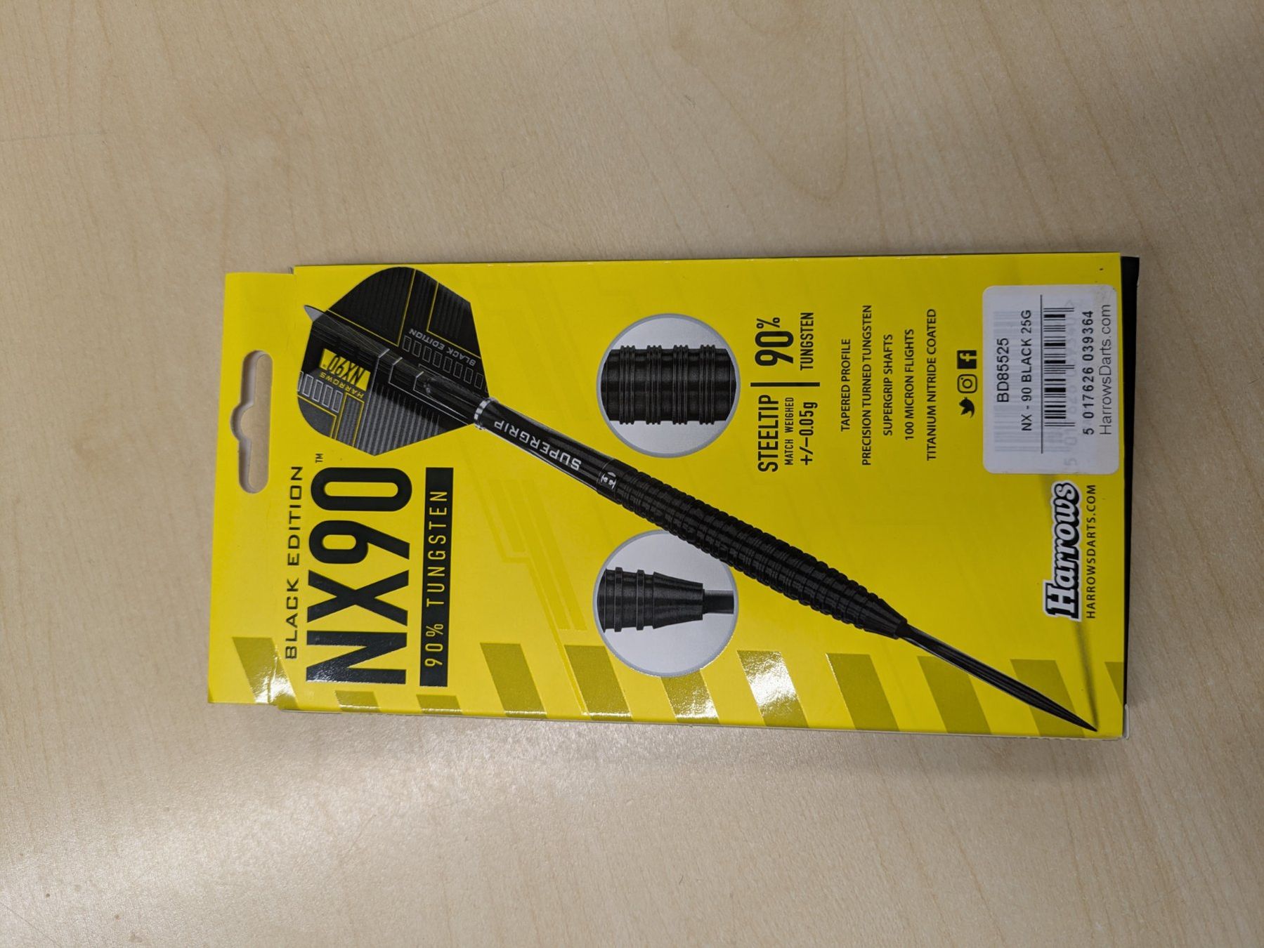 Harrows NX90 Black Edition Darts, 25g, Neuwertig! (Neu und ...