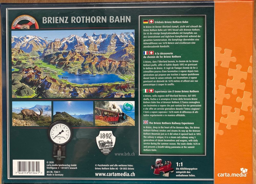 Brienz Rothorn Bahn Puzzle 1000T | Kaufen auf Ricardo