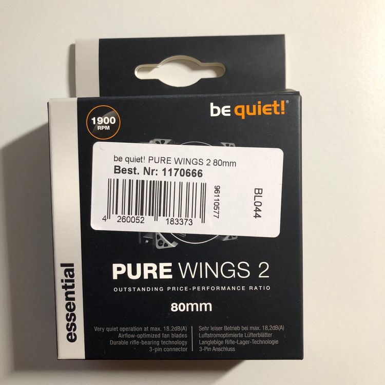 PC Ventillator be quiet! PURE Wings 2 80mm | Kaufen auf Ricardo