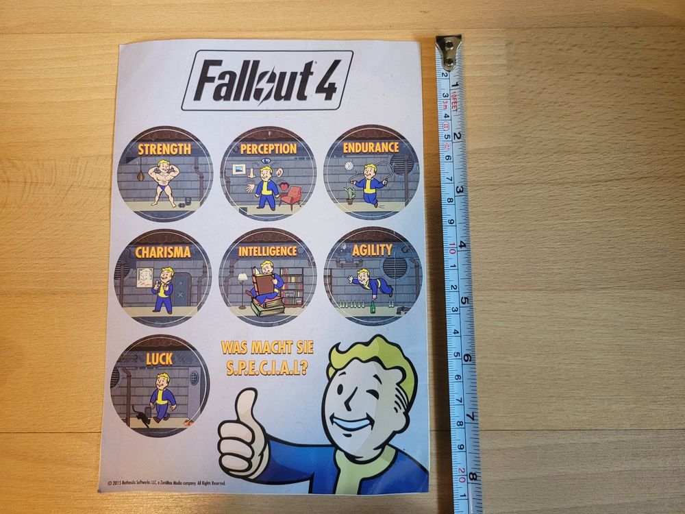 Fallout 4 Sticker Sheet / Set: Vault: S.P.E.C.I.A.L (Gebraucht) in ...