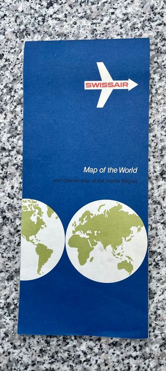 Swissair, Map of the world (Gebraucht) in Wallbach für CHF 19 – mit ...