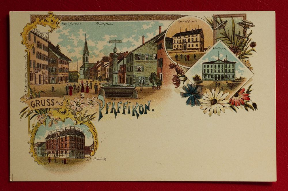 AK LITHO "GRUSS AUS PFÄFFIKON" ca. 1900 | Kaufen auf Ricardo