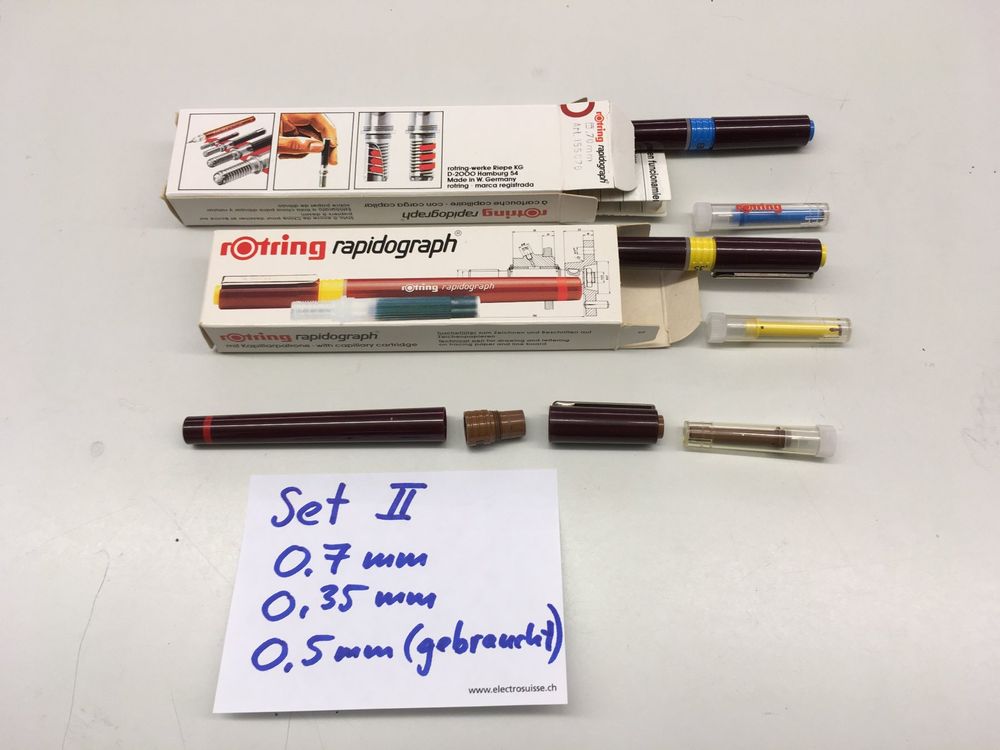 Rotring Rapidograph Set 2 (Gebraucht) in Zell ZH für CHF 7 – mit ...