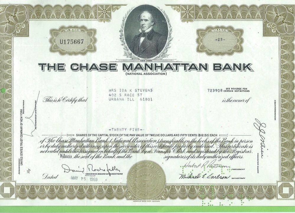 Chase Manhattan Corporation, 1969 | Kaufen auf Ricardo