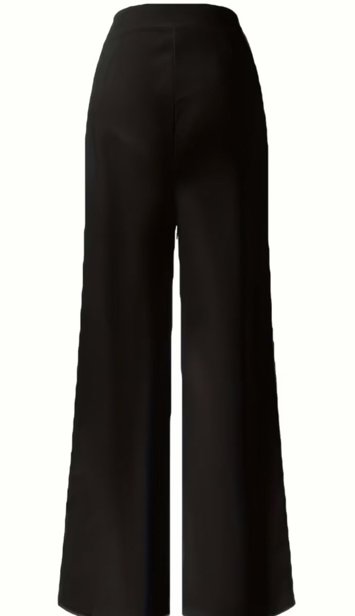 Pantaloni palazzo neri con profili bianchi -Tg M (Nuovo e nell ...