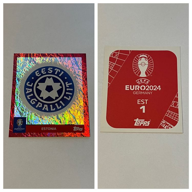 Topps Euro 2024 - Wappen Estonia - EST1 - Roter Rand | Kaufen auf Ricardo