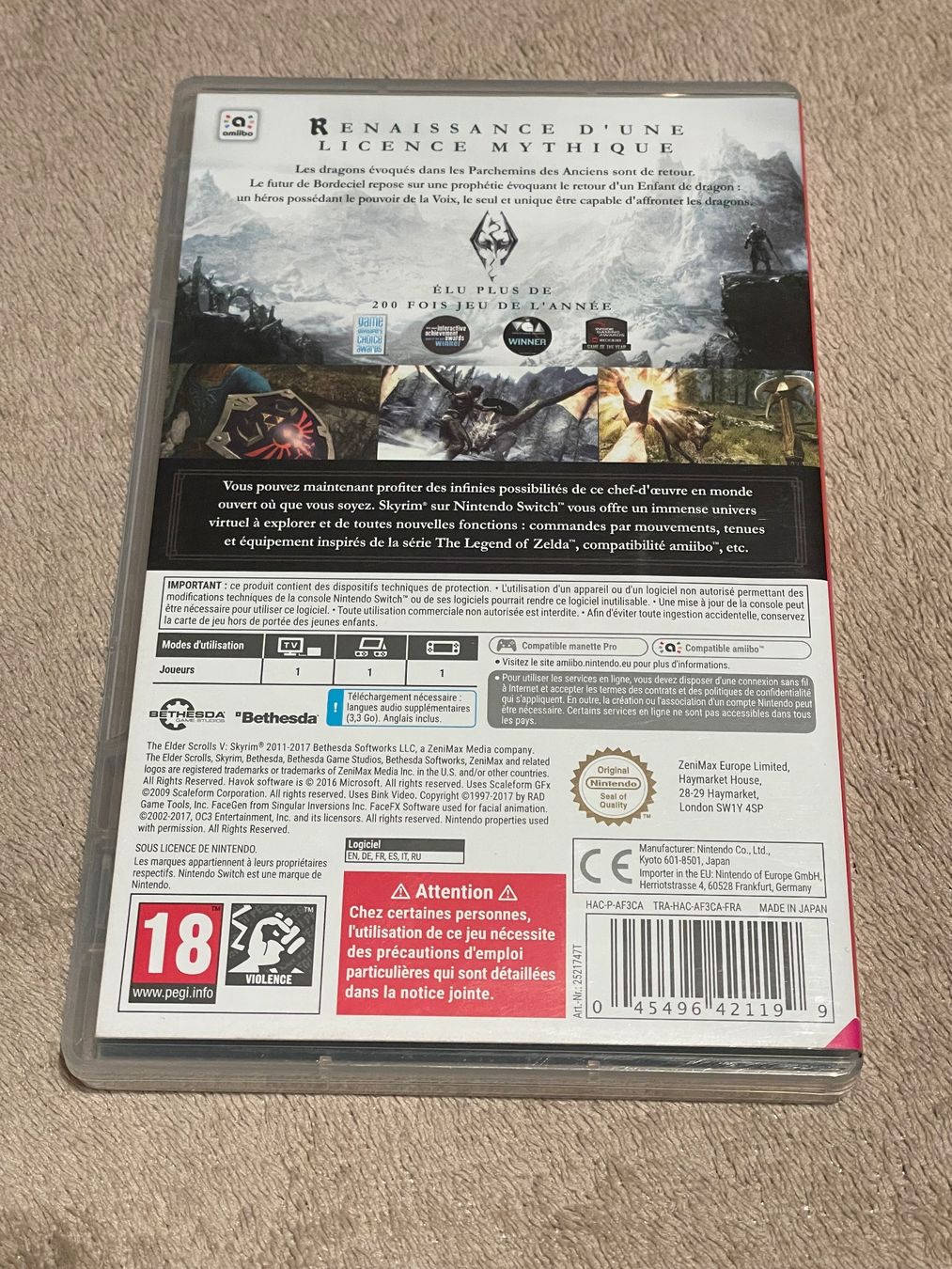 Nintendo Switch - The Elder Scrolls V: Skyrim (FR-Cover) (Gebraucht) in ...