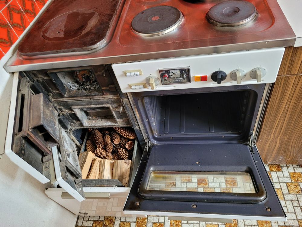 Kombiherd Kochherd Herd TIBA Gussplatte Backofen Holz DEFEKT (Defekt ...