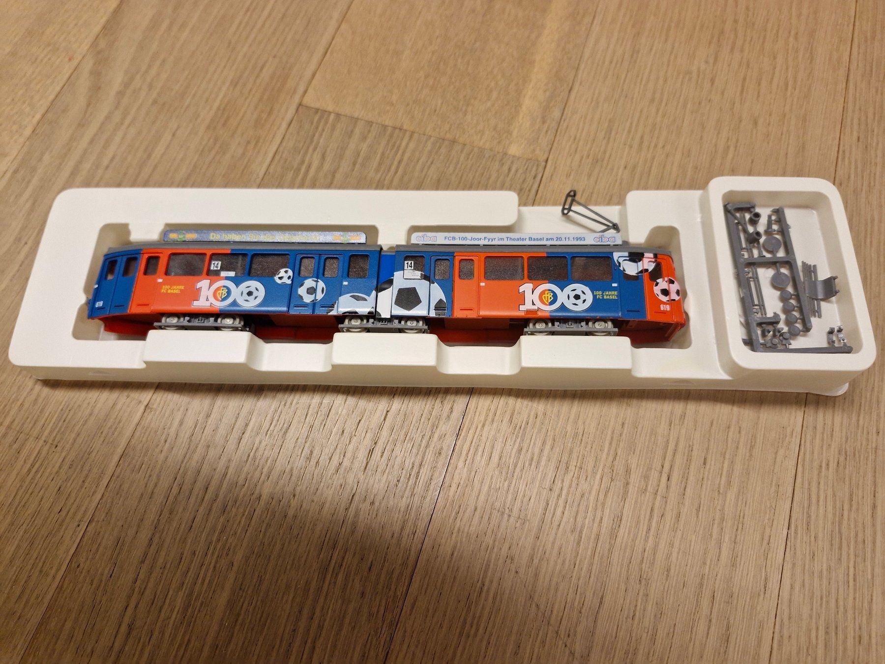 FC Basel Jubiläums-Drämmli, Tram, 100 Jahre FCB, Modell 1:87 (Gebraucht ...