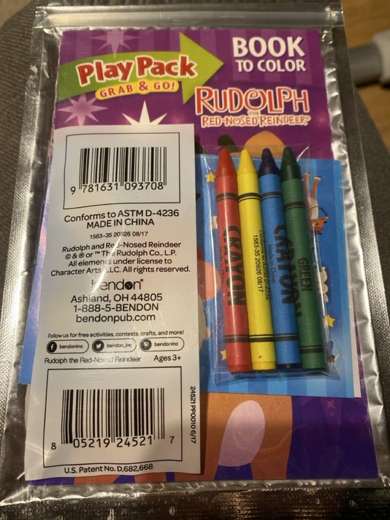 Rudolph Play Pack Grab & Go! Coloring & Sticker Fun! (Neu und ...