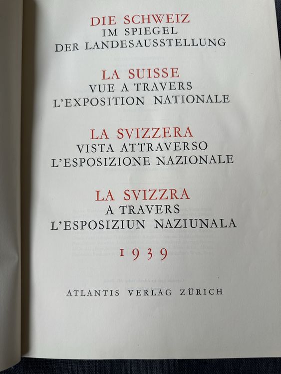 Schweiz im Spiegel, Landesausstellung 1939, Top Zustand! (Gebraucht) in Galgenen für CHF 32 ...