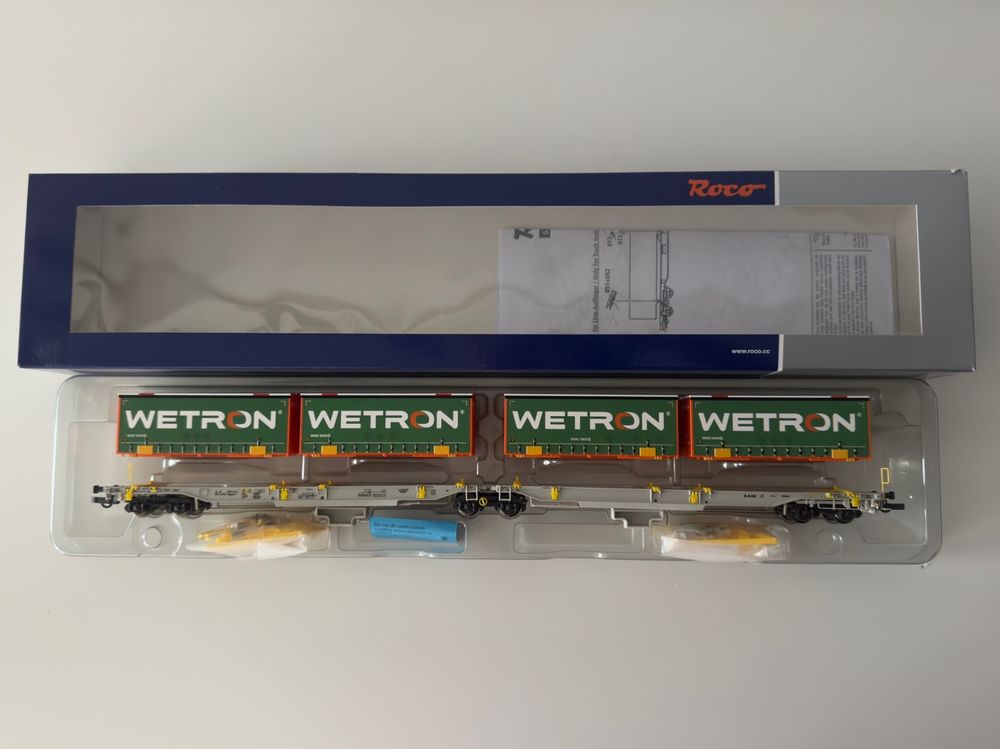 ROCO 67401 Doppeltaschen-Gelenkwagen T2000 AAE Wetron DC (Neu (gemäss ...