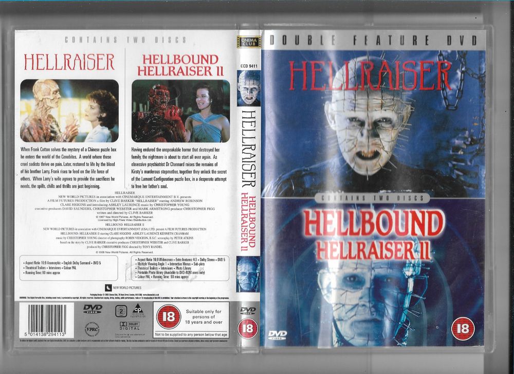 HELLRAISER & HELLBOUND DOUBLE FEATURE | Kaufen auf Ricardo