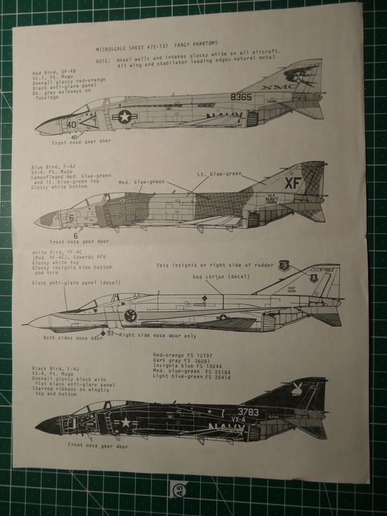 1/72 F-4J QF-4B YF-4C Phantom - Playboy Bunny - Decals (Gebraucht) in ...