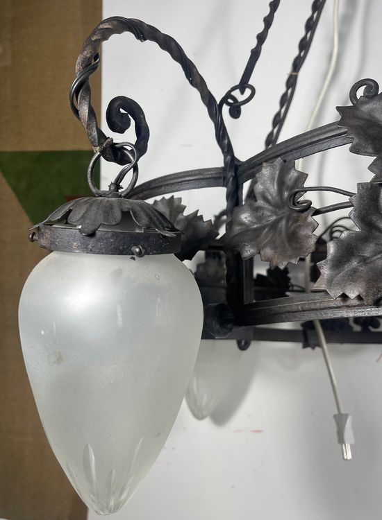 Grosse Antike Weinkeller Deckenleuchter Art Eisen | Acheter sur Ricardo