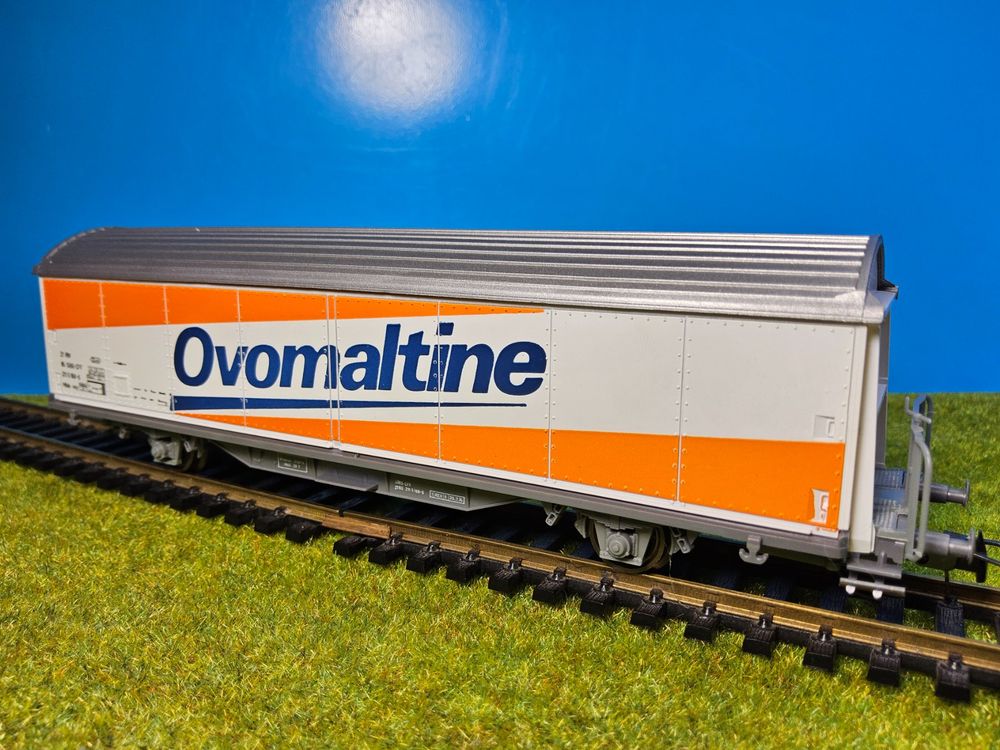 Roco 4340 A _ SBB Schiebewandwagen Hbis Ovomaltine _ Spur H0 (Gebraucht ...