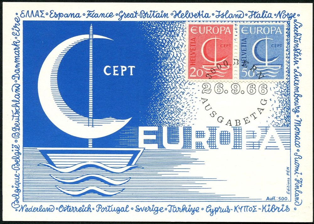 1966 PEN Karte EUROPA nur 500 Expl. (Gebraucht) in Kirchberg für CHF 8 – mit Lieferung auf ...