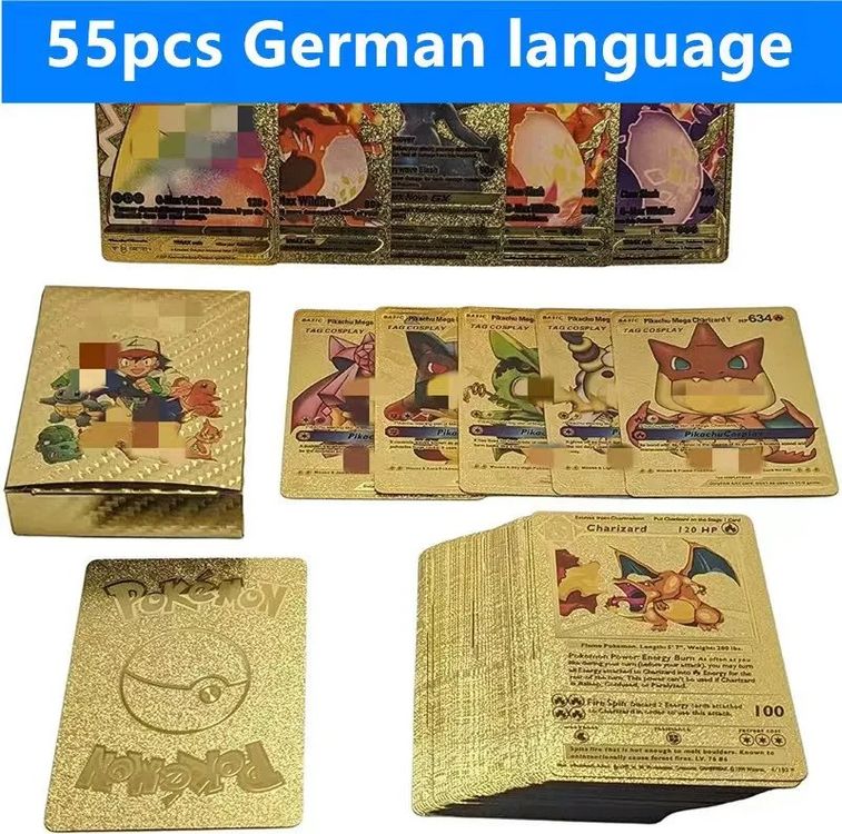 goldene Pokemon-karten 55stk. | Acheter sur Ricardo